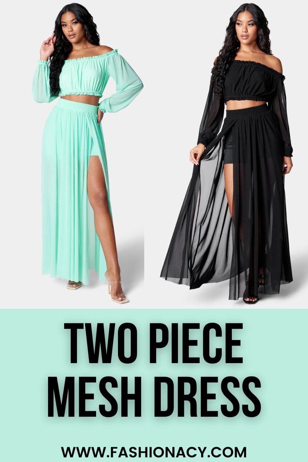 Two Piece Mesh Dress