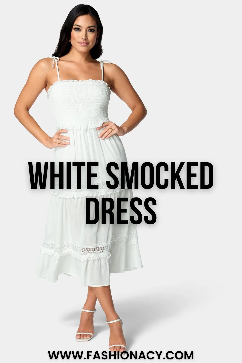 White Smocked Dress Outfit