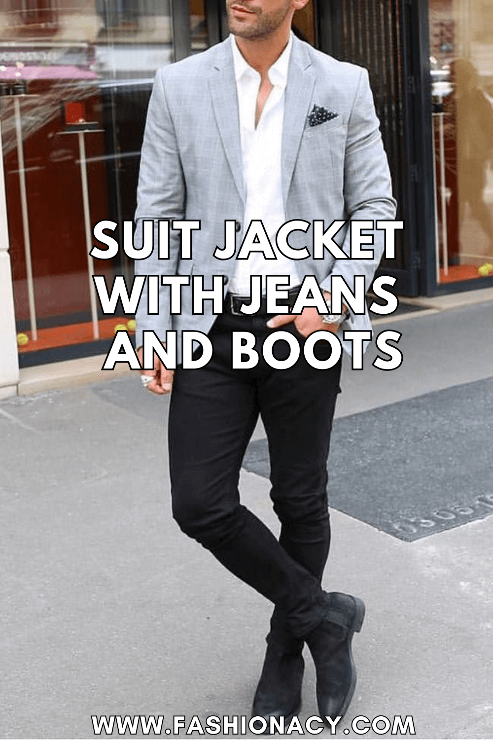 Suit Jacket With Jeans For Men