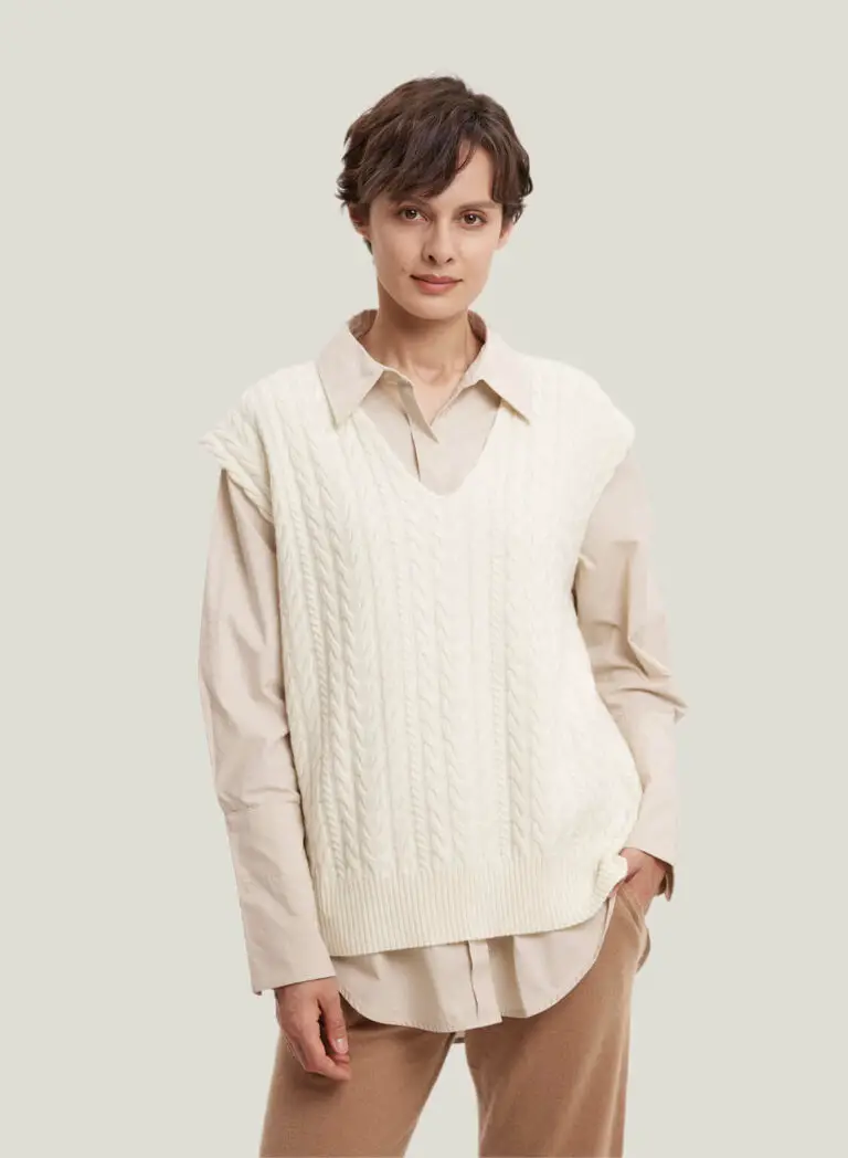 Knitted Sweater Vest Outfit