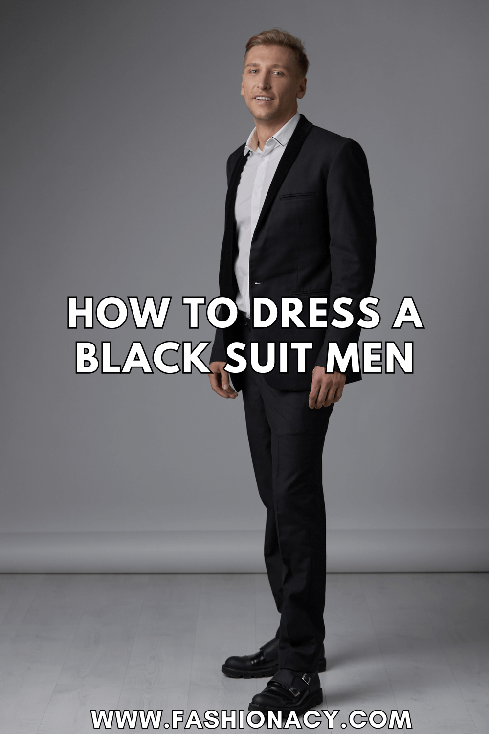How To Style a Black Suit Men