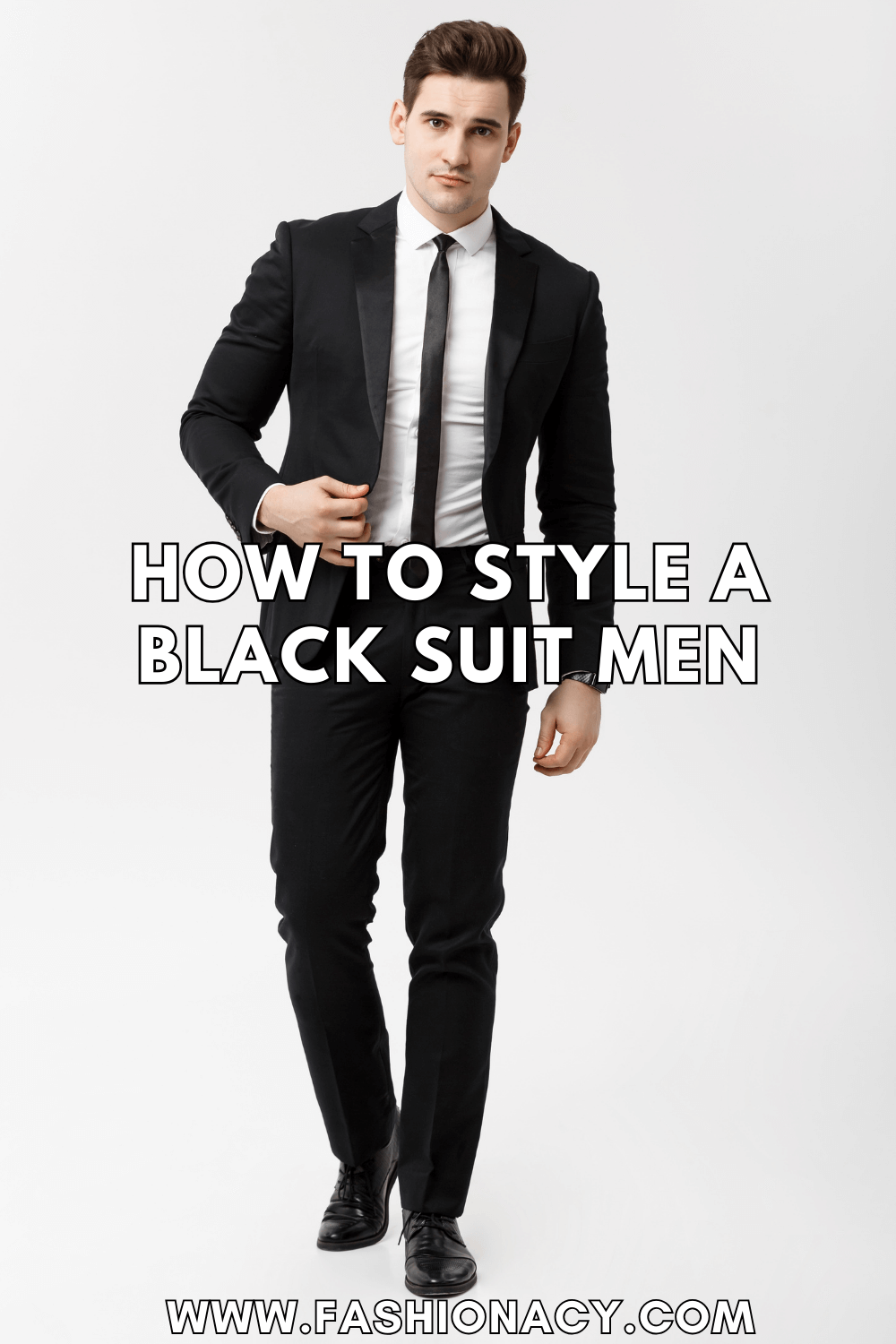 How To Style a Black Suit Men