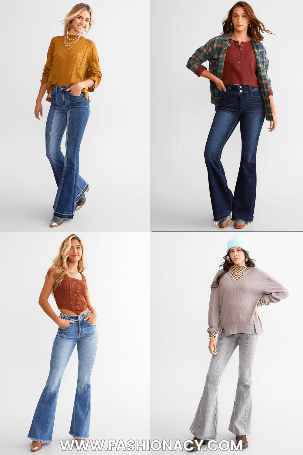 How to Style Flare Denim Jeans