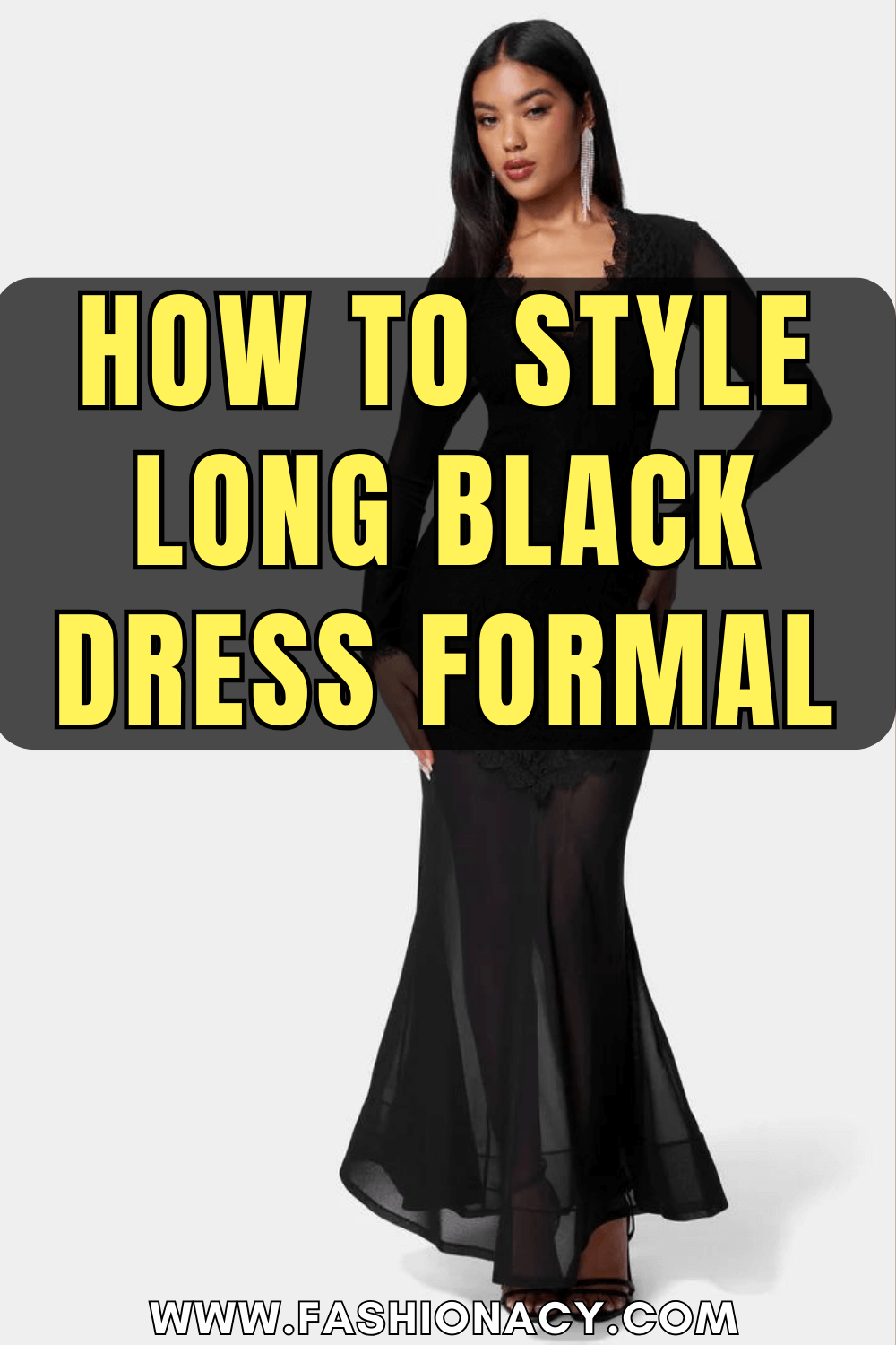 How to Style Long Black Dress