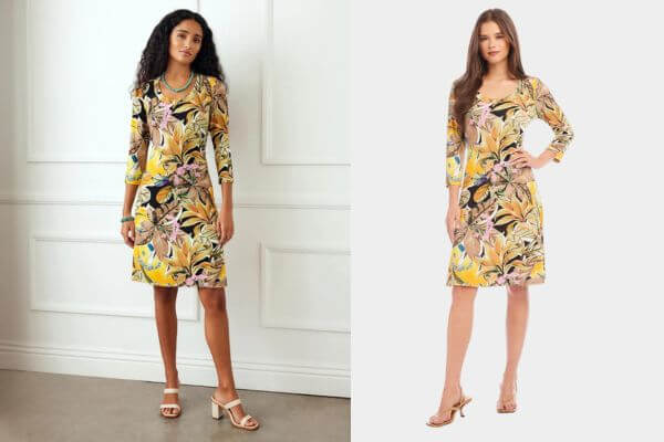 A Line Printed Dress