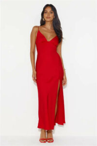 Long Red Dress Outfits