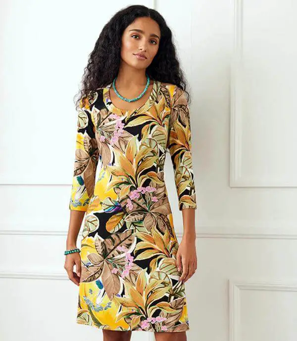 A Line Printed Dress