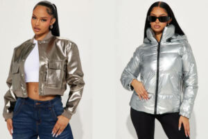 Silver Metallic Jacket Outfits