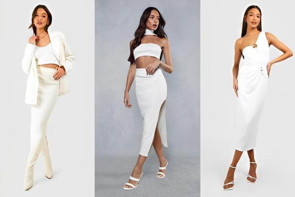 White Midi Skirt Outfits