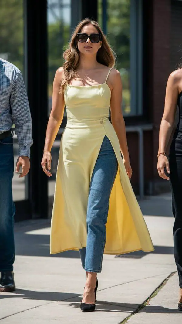 Dress Over Jeans Outfit: A Fun and Stylish Trend