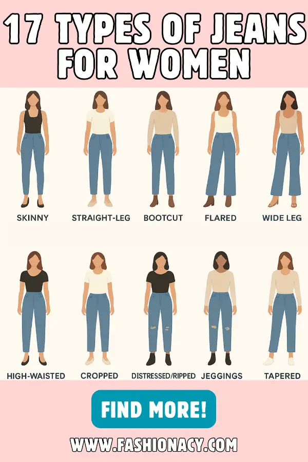 Types of Jeans For Women With Their Names