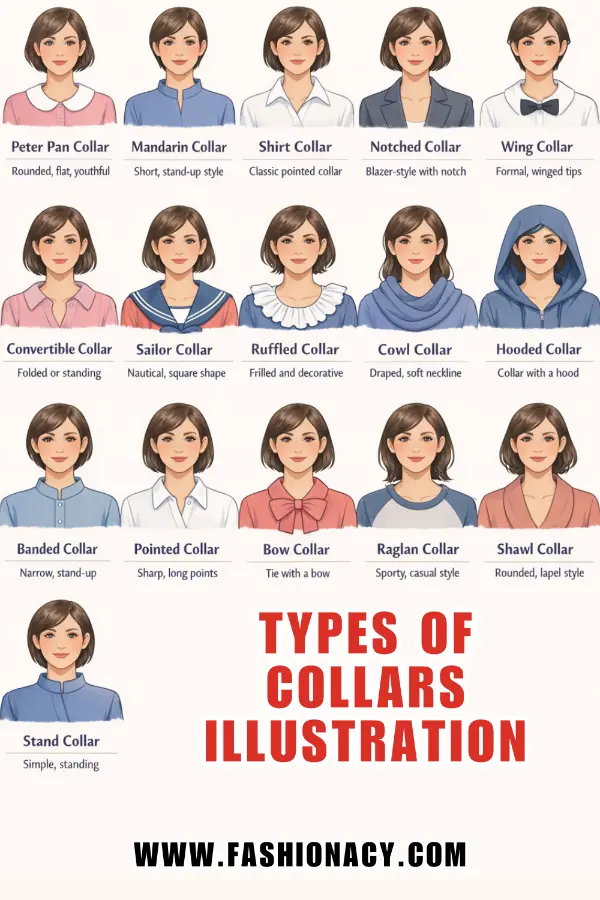 Types of Collars For Women With Names (Illustration)