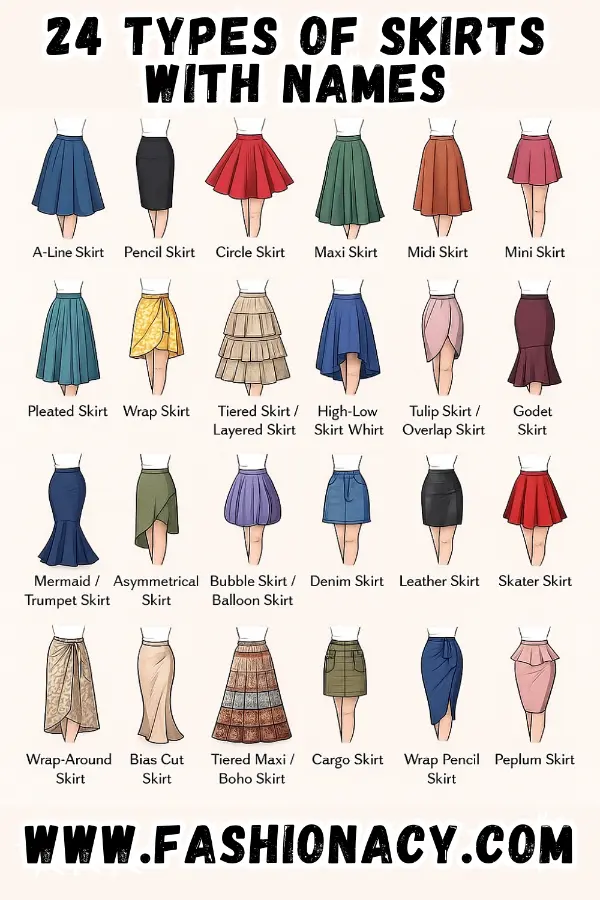 24 Types of Skirts With Names